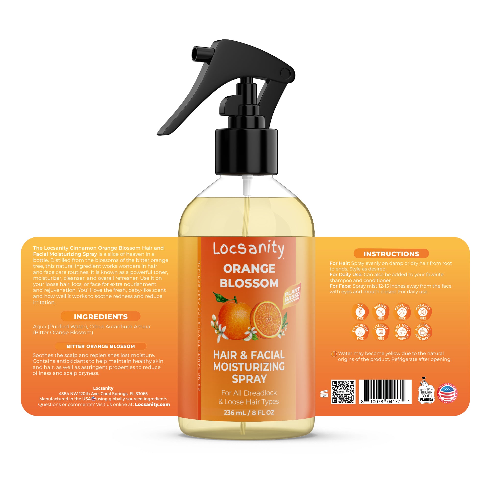 Locsanity Pure Orange Blossom Hair and Facial Daily Moisturizing Refre