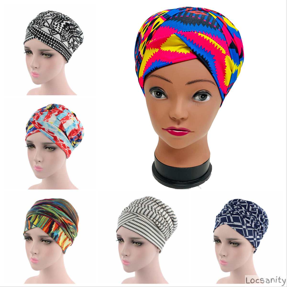 African Head Wrap Tube Turban Dreadlocks Loose Natural Short Very Long ...